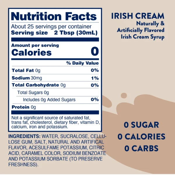 Skinny Syrup – Irish Cream – Marketplus Ghana